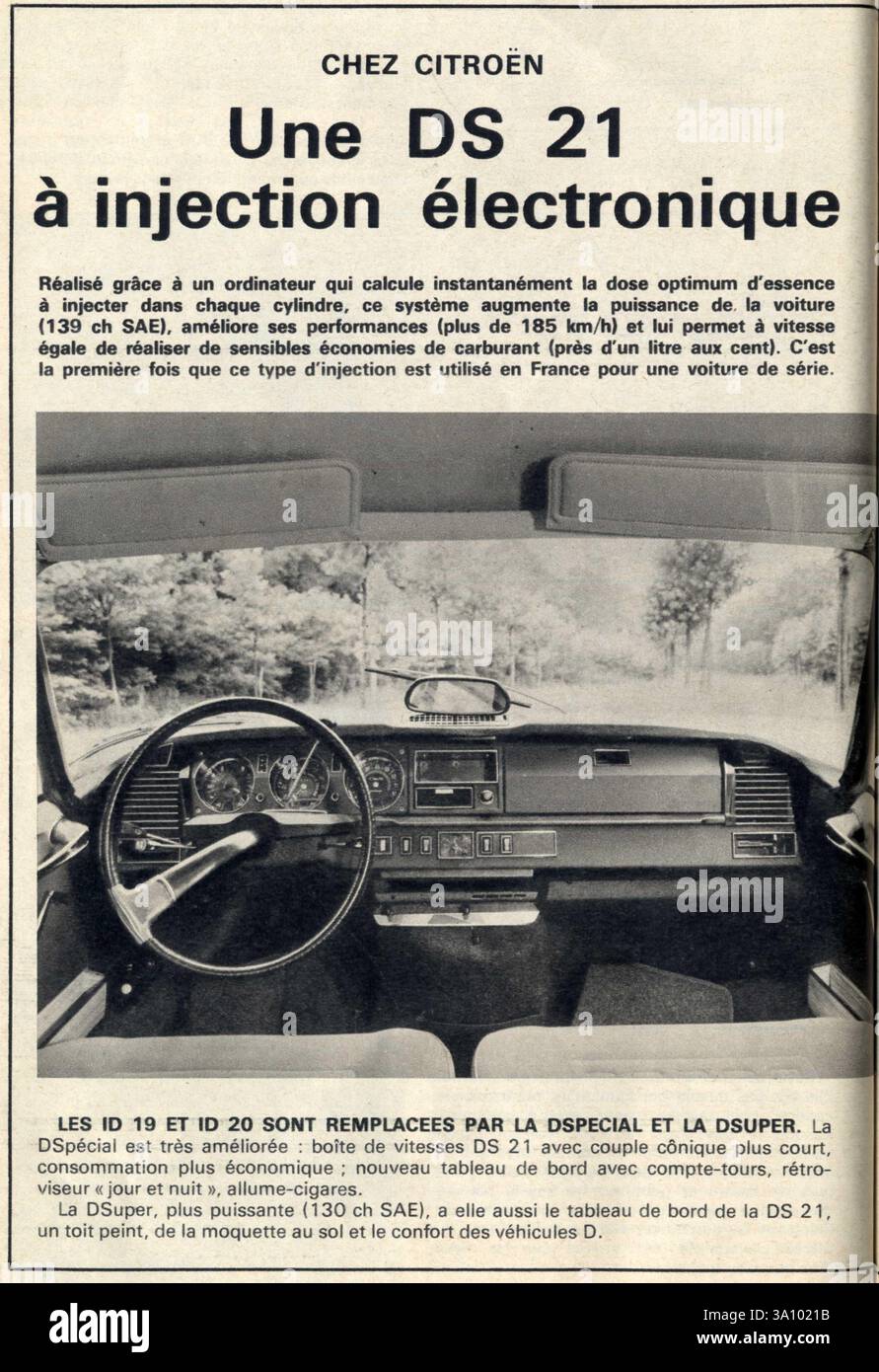 CITROEN. UNE DS 21 À INJECTION ÉLECTRONIQUE Stock Photo - Alamy