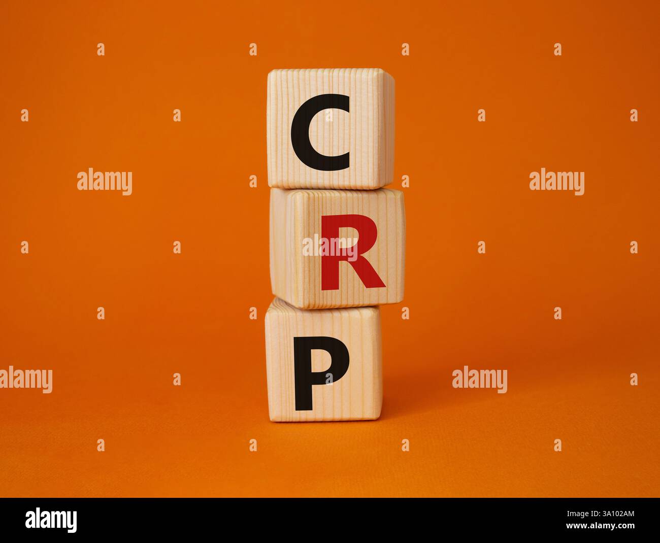 CRP - C-Reactive Protein Test symbol. Wooden cubes with word CRP ...