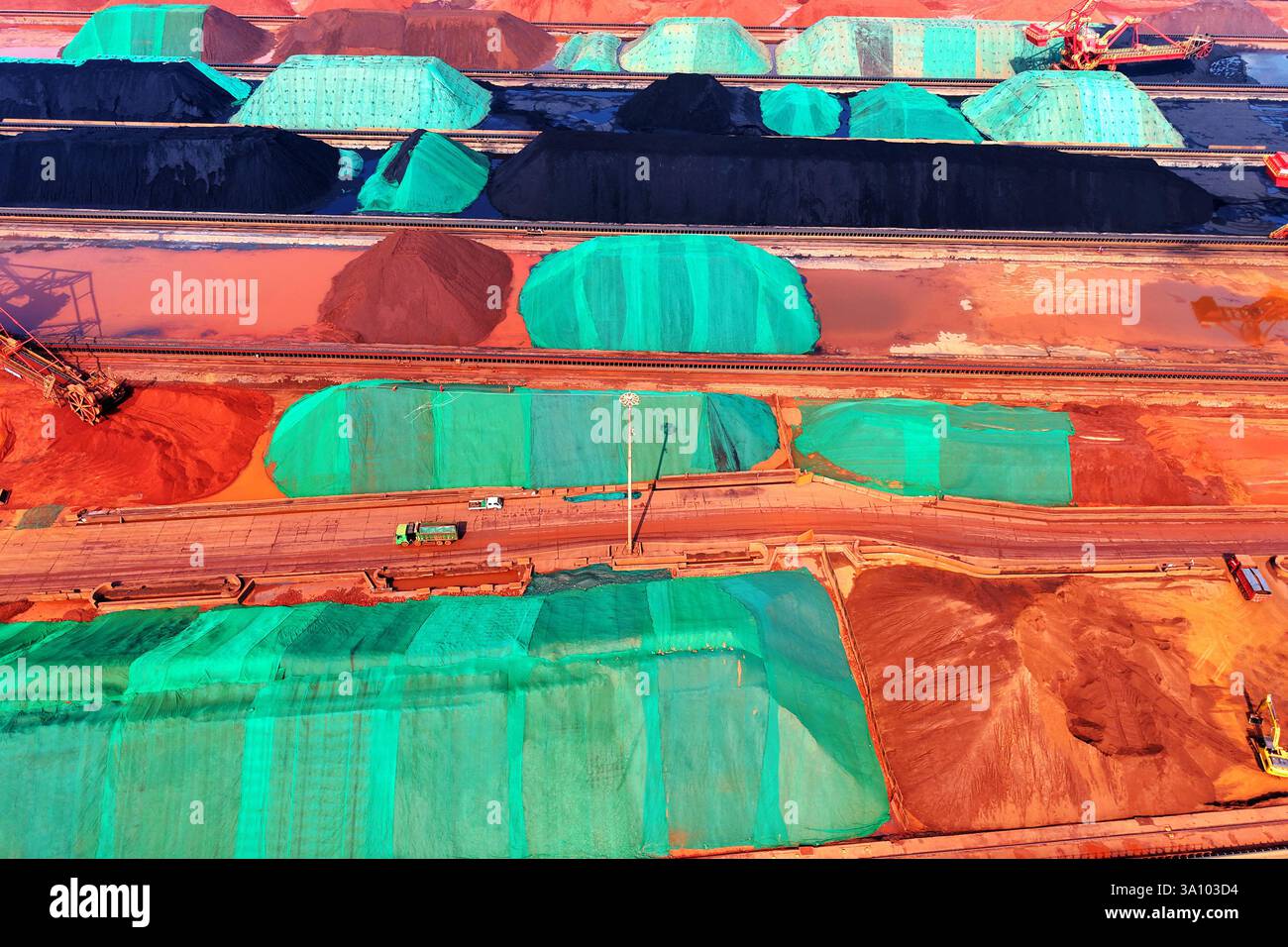 QINGDAO, CHINA - MARCH 6, 2025 - Construction machinery sorts imported ...