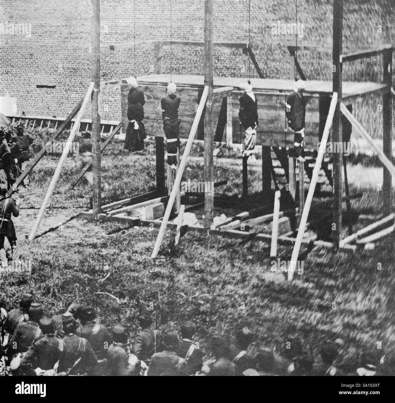 The hanging of John Wilkes Booth and his accomplishes after President ...