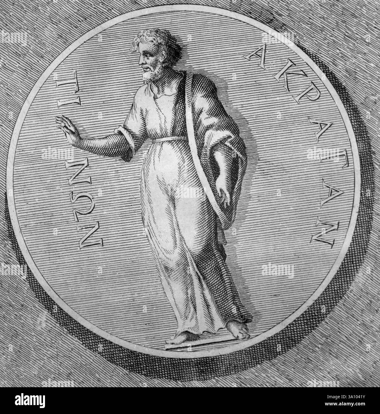 Greek philosopher Empedocles, engraving, 1700s Stock Photo - Alamy
