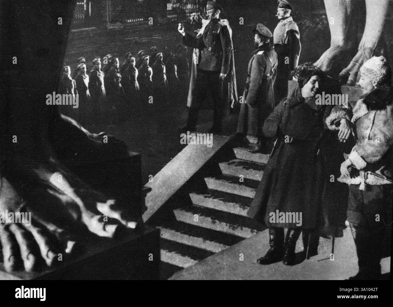 Scene from the Russian movie October: Ten Days That Shook the World by Sergei Eisenstein, 1927 ...