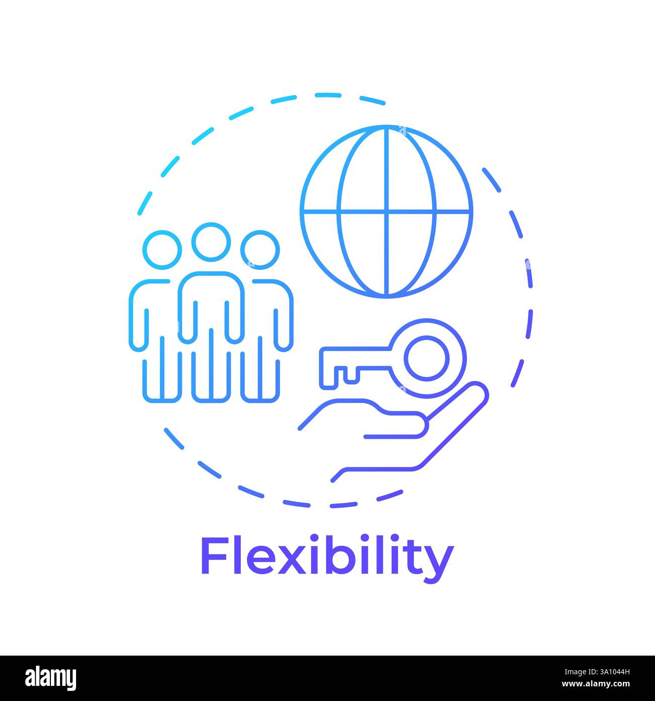 Flexibility blue gradient concept icon Stock Vector Image & Art - Alamy