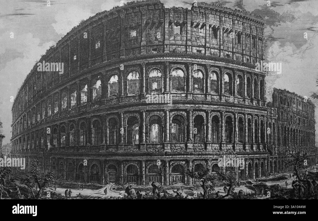 View of the Coliseum, Rome, illustration by Italian artist Giovanni ...