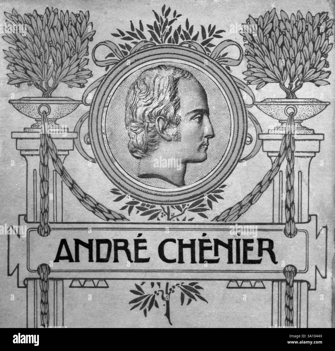 Front cover of Bucoliques by French poet André Chenier, illustration ...