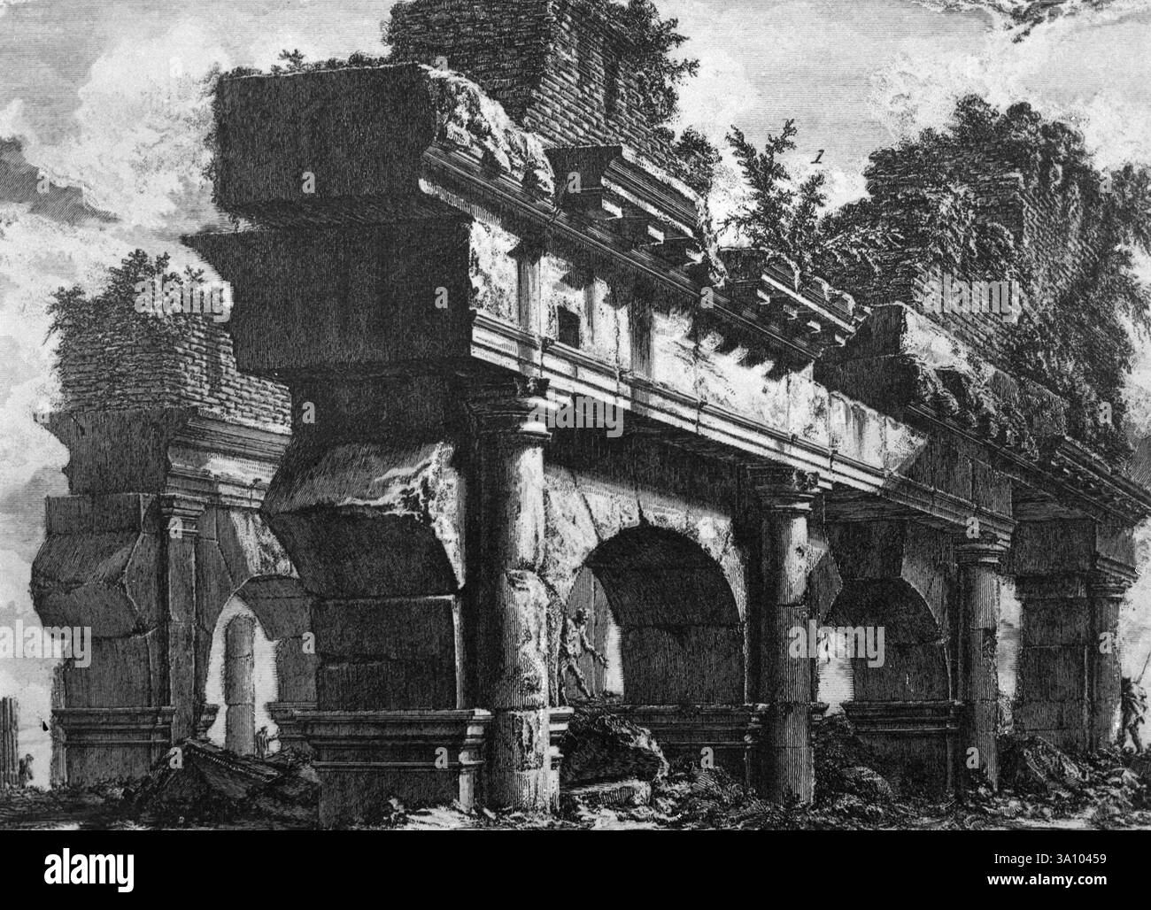View of the ruins of Caius and Lucius' porch, Rome, illustration by ...