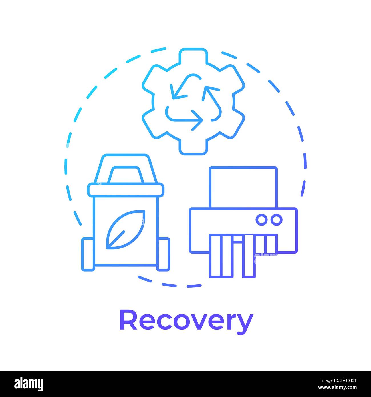 Recovery blue gradient concept icon Stock Vector Image & Art - Alamy