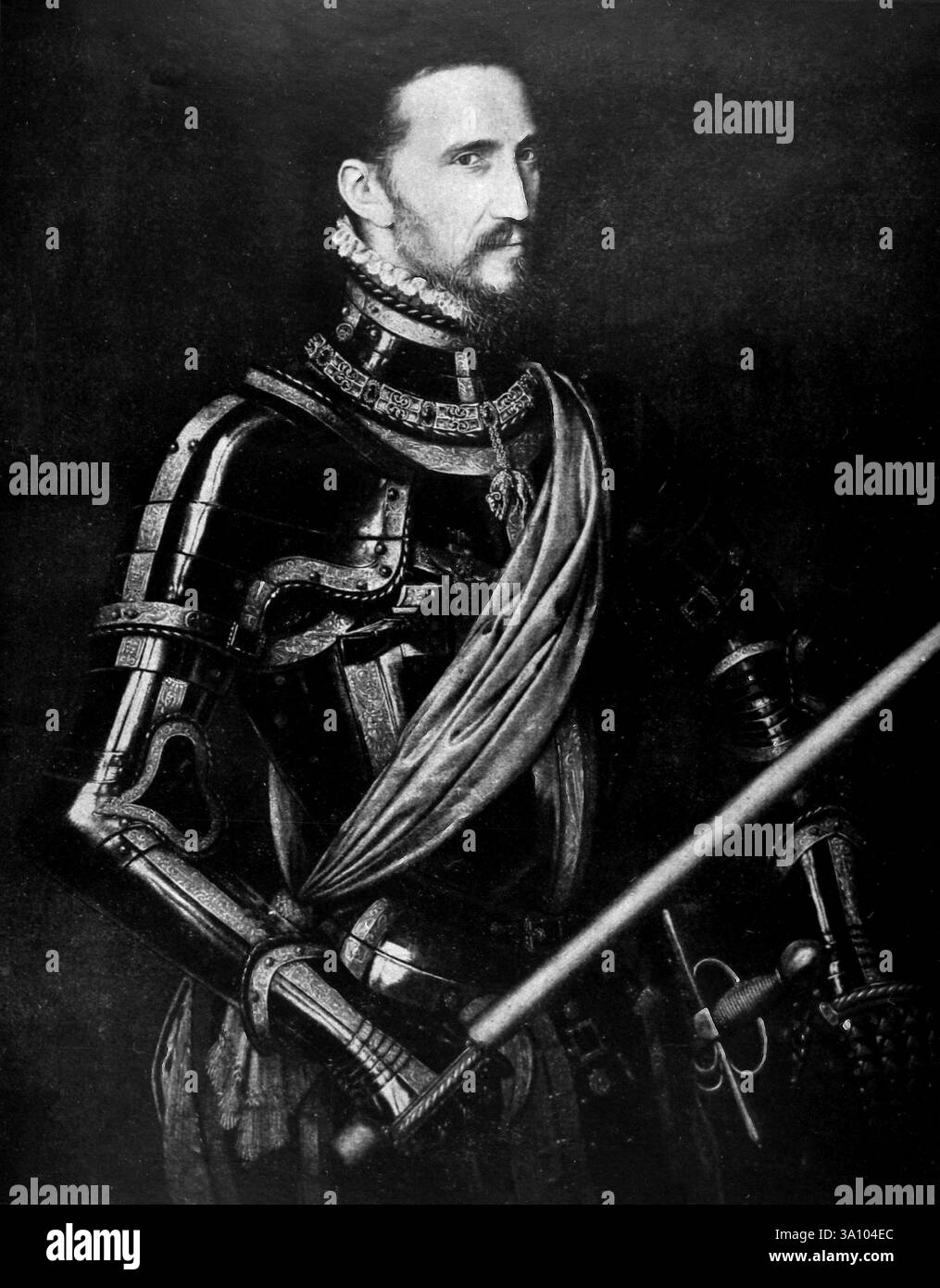 Portrait of Spanish Duke Fernando Alvarez de Toledo, painting 1500s ...