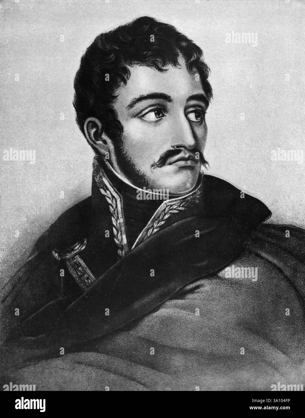 Venezuelan statesman and military officer Simon Bolívar, portrait 1800s ...