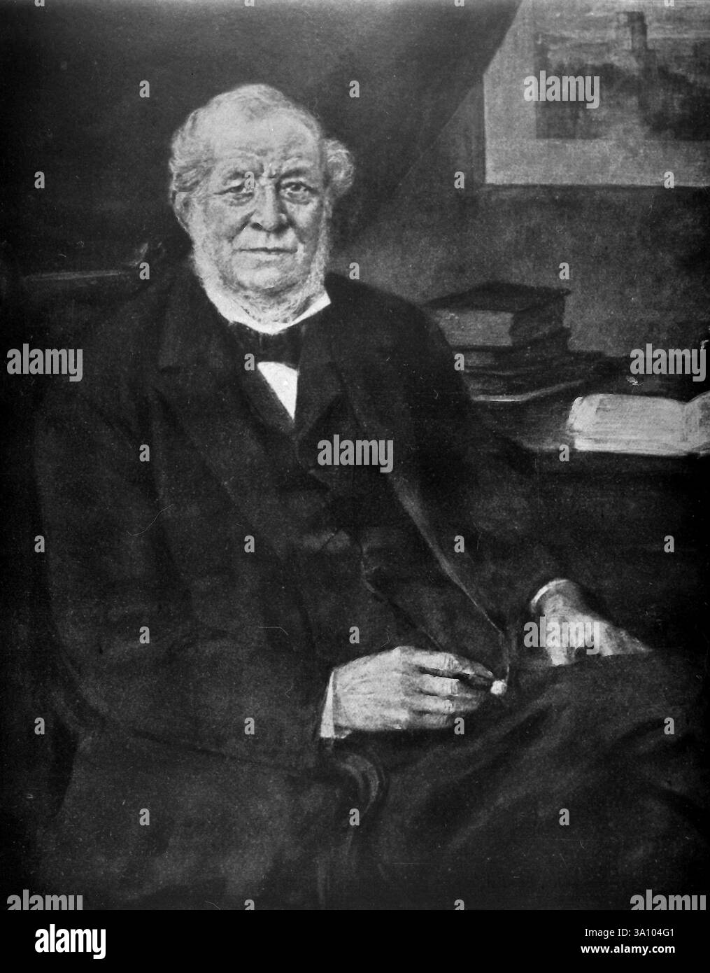 German chemist Robert Bunsen, painting 1800s Stock Photo - Alamy