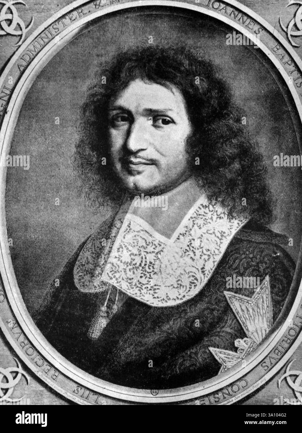 French statesman Jean-Baptiste Colbert, illustration 1600s Stock Photo ...