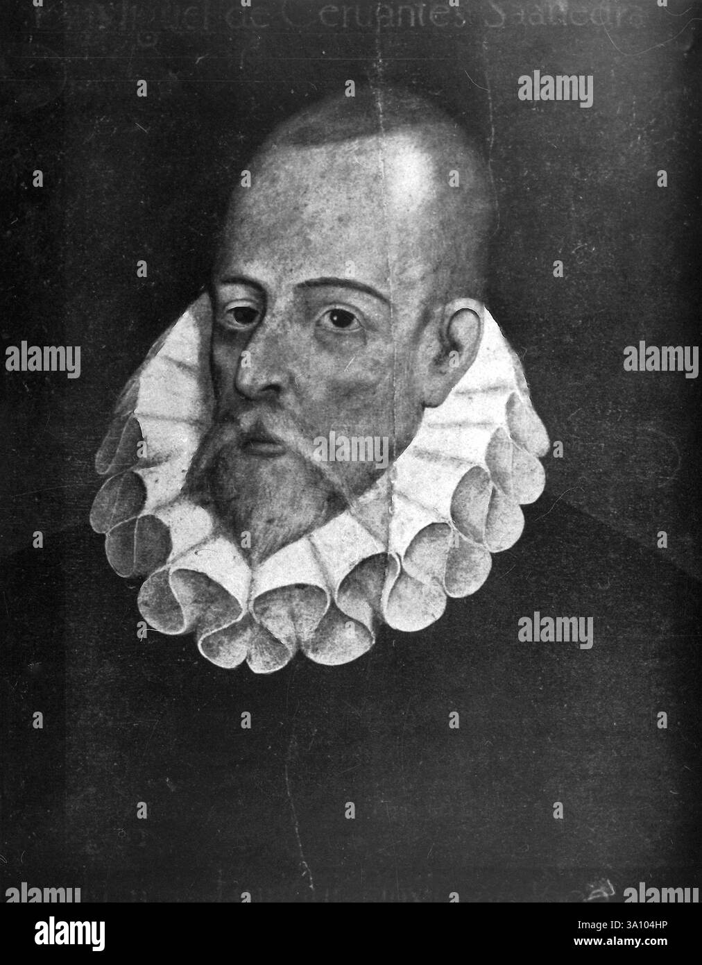 Spanish writer Miguel de Cervantes, painting 1600s Stock Photo - Alamy