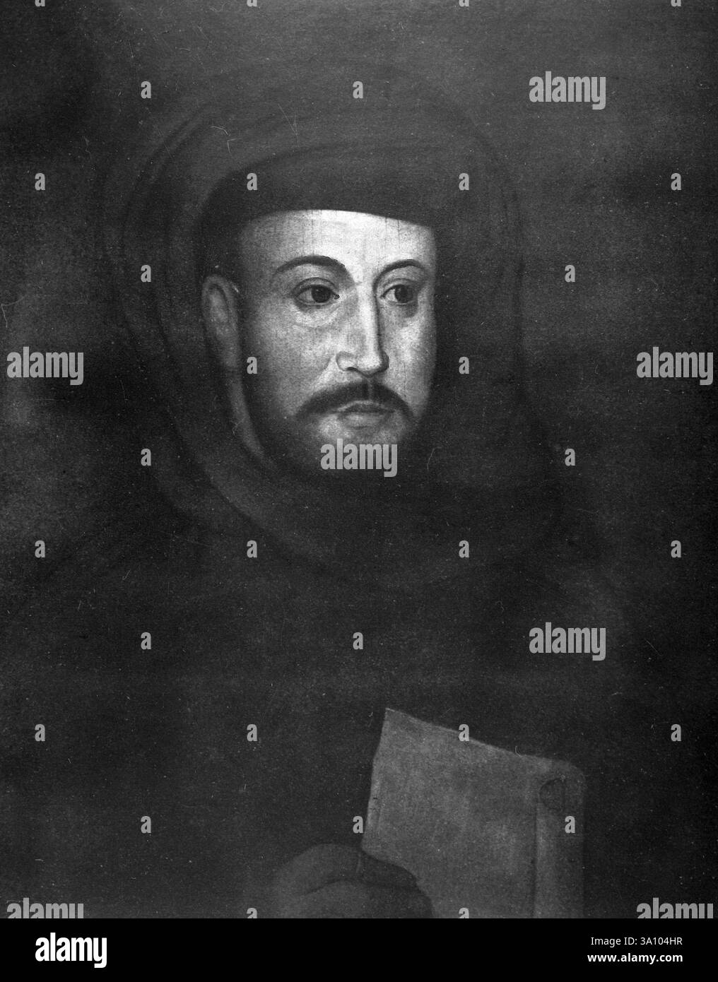 Spanish navigator and cartographer Juan de la Cosa, painting 1500s ...