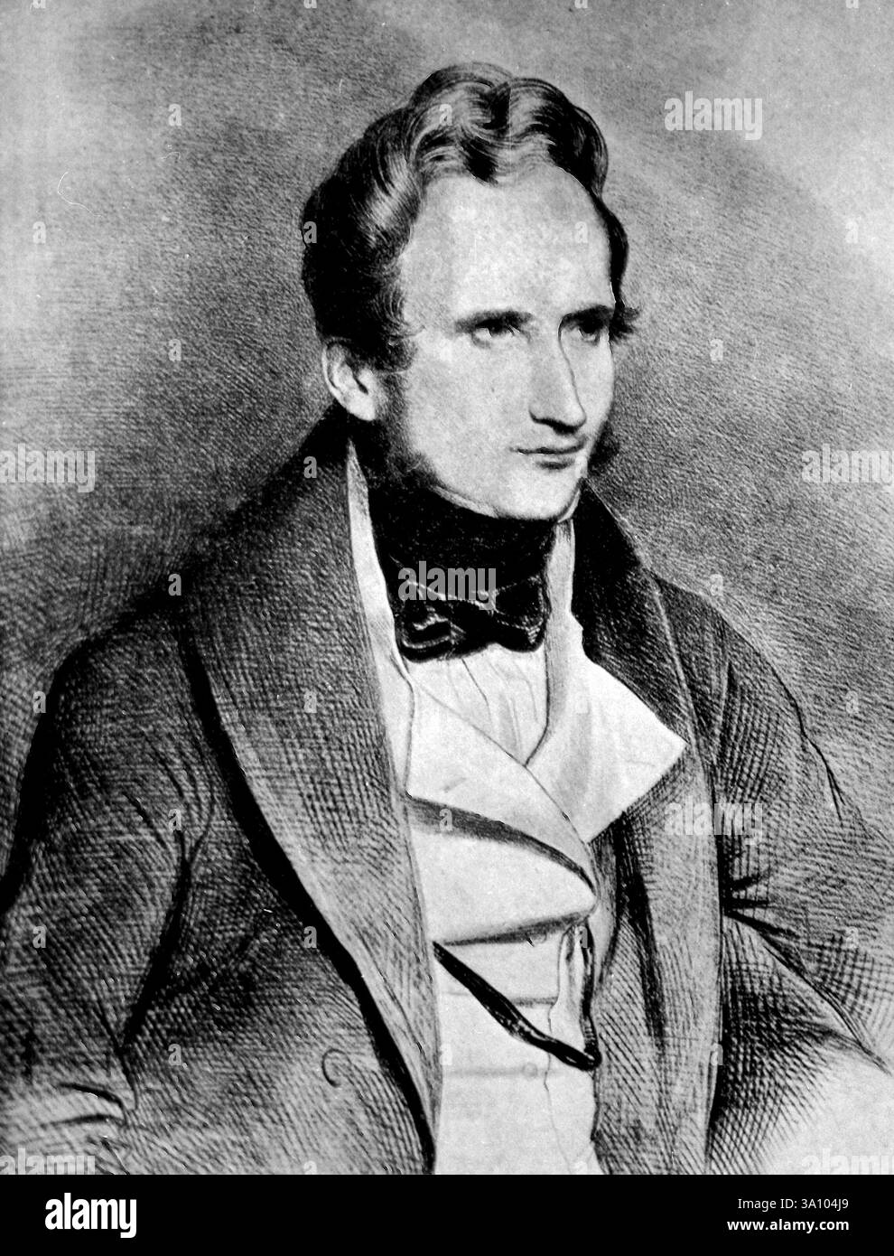 French poet Alfred de Vigny, illustration 1800s Stock Photo - Alamy