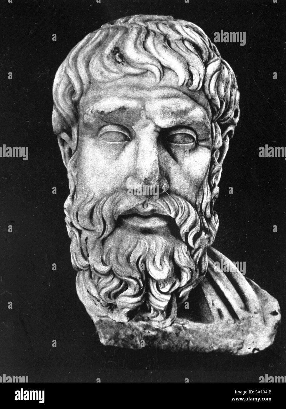 Greek philosopher Epicurus, ancient marble statue, 300s BC Stock Photo - Alamy