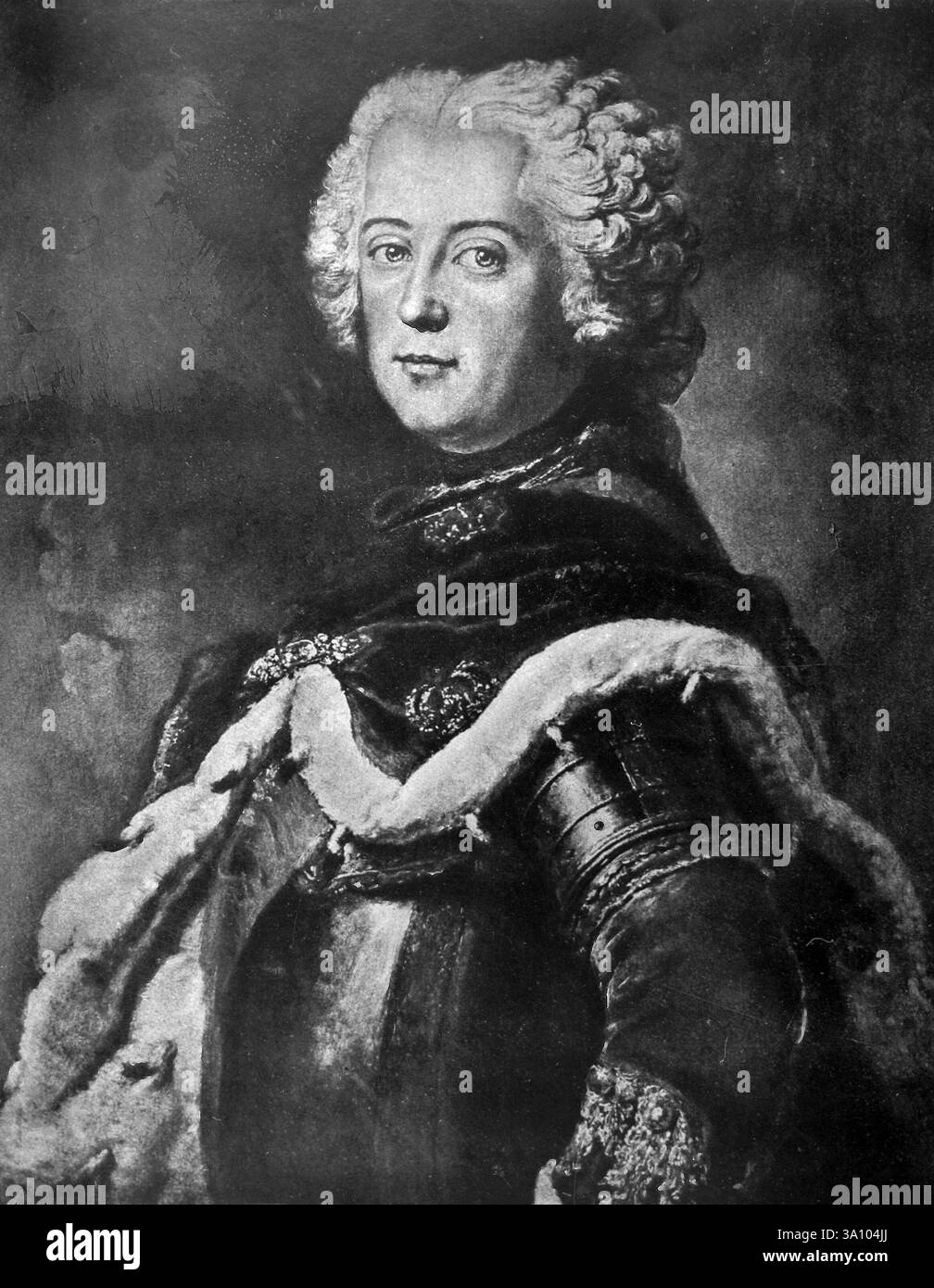 Frederick the Great King of Prussia, painting 1700s Stock Photo - Alamy