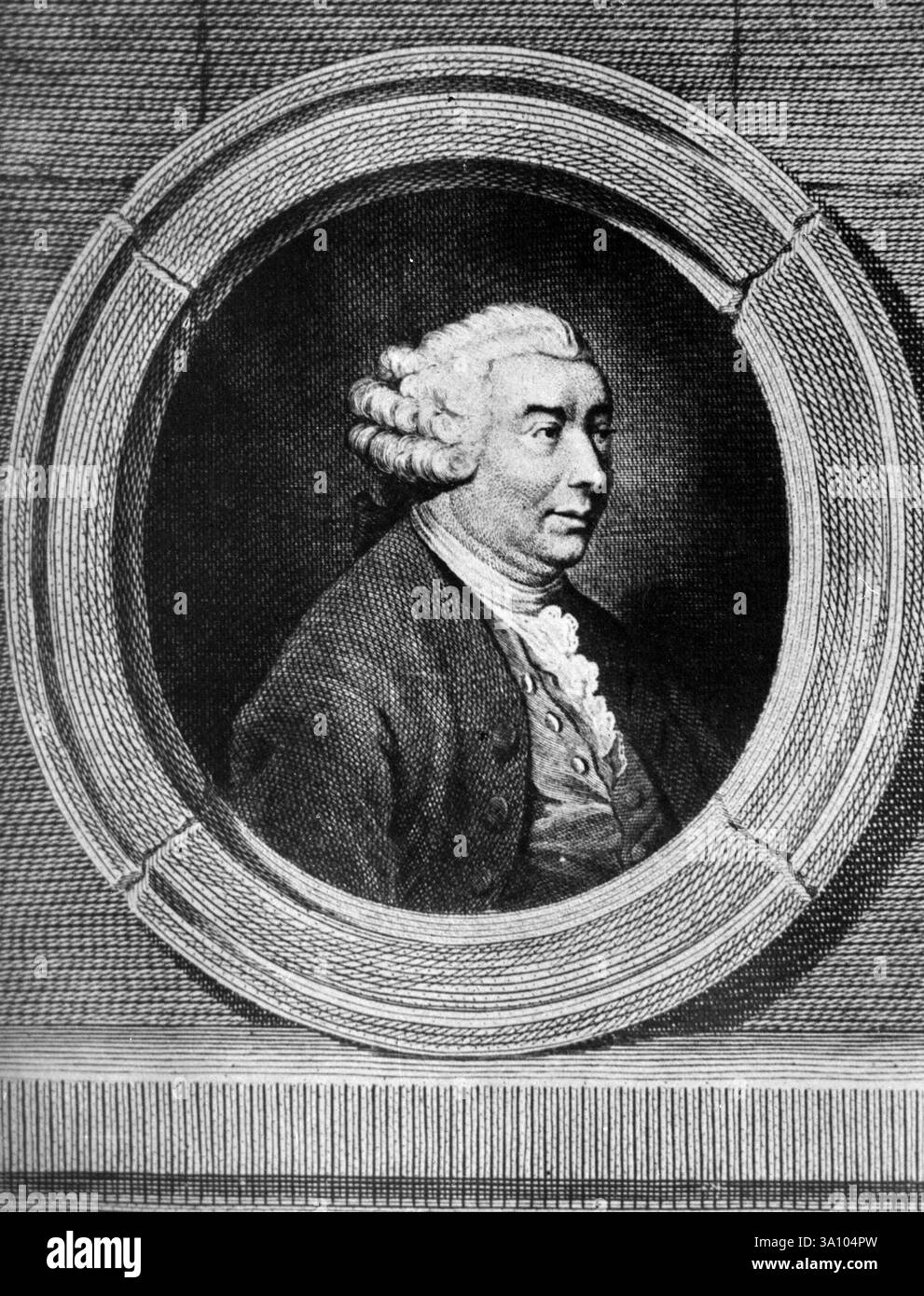 Scottish philosopher and historian David Hume, illustration 1700s Stock ...