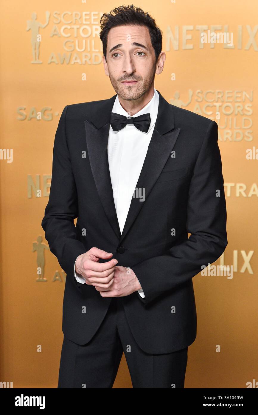(FILE) Adrien Brody wins Oscar for Best Actor in a Leading Role for 'The Brutalist' at the 97th ...