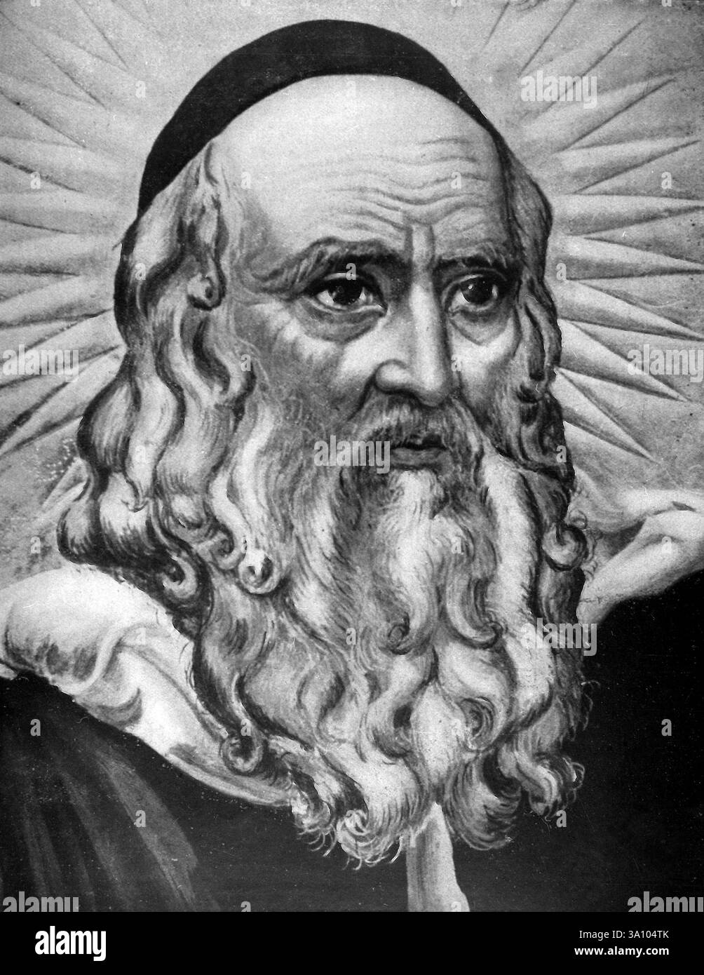 Spanish philosopher and theologian Ramon Llull, Painting 1200s Stock ...