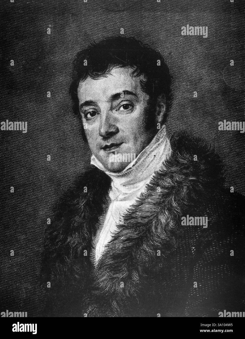 American short-story writer Washington Irving, illustration 1800s Stock ...