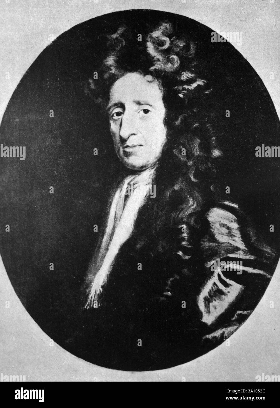 English philosopher and physician John Locke, painting 1600s Stock ...