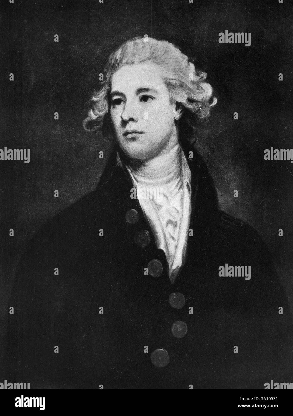 English PM William Pitt the Younger, painting 1800s Stock Photo - Alamy