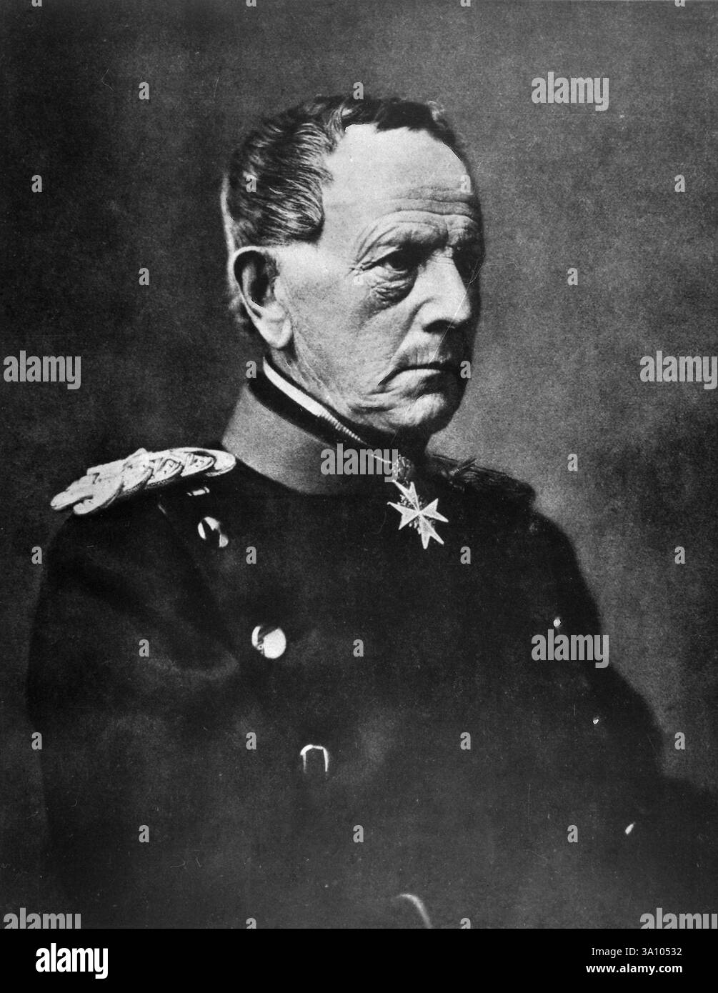 Prussian Field Marshal Helmuth von Molkte the Elder, 1800s Stock Photo ...