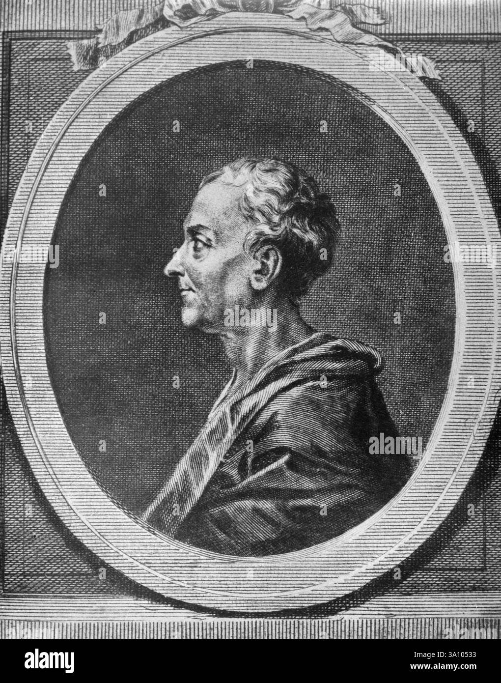 French judge and philosopher Montesquieu, illustration, 1700s Stock ...