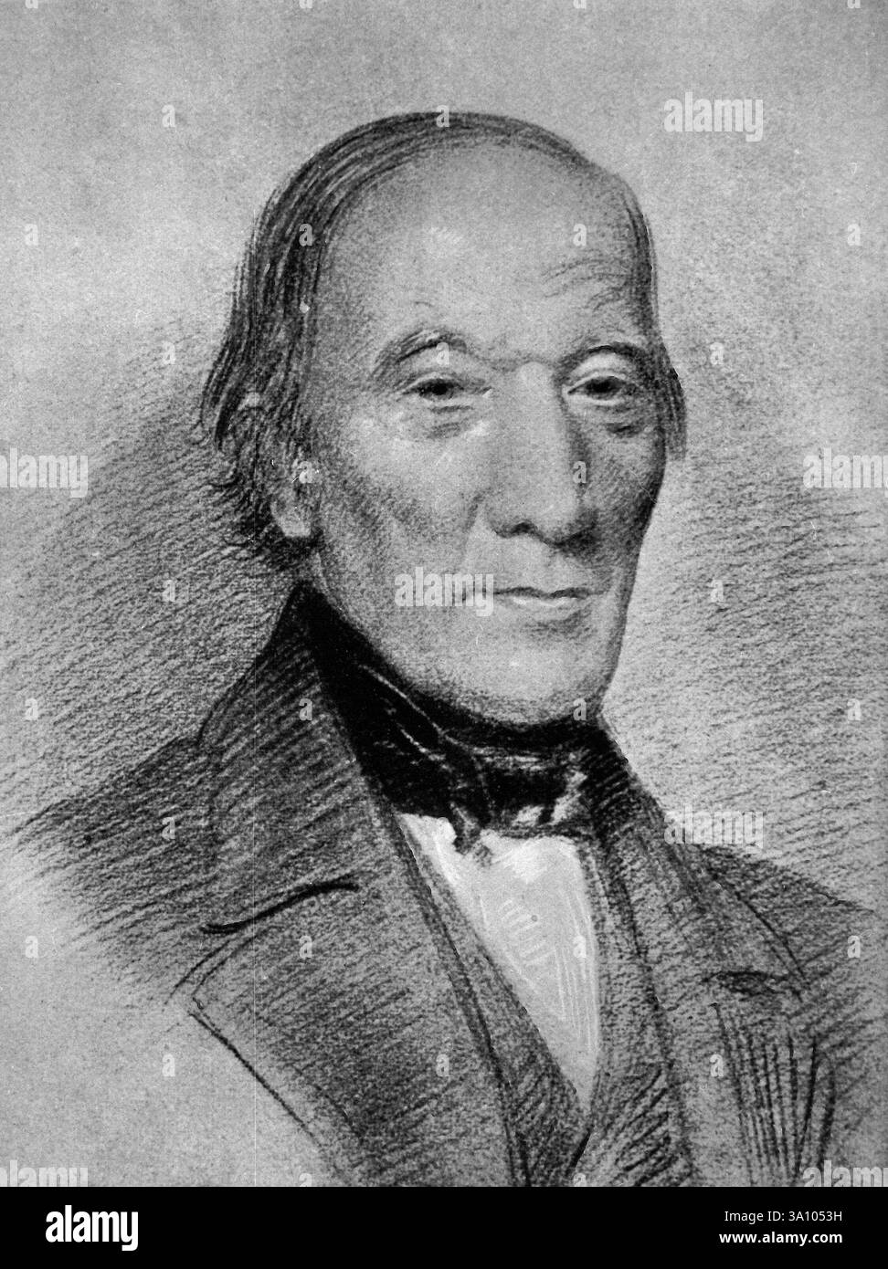 Welsh philanthropist Robert Owen, illustration 1800s Stock Photo - Alamy