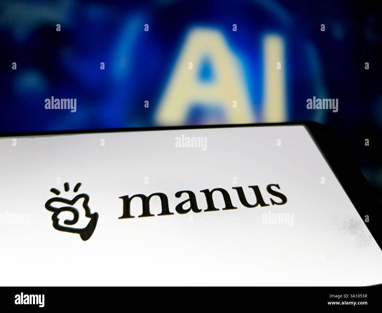 SUQIAN, CHINA - MARCH 6, 2025 - An illustration photo shows the Manus ...