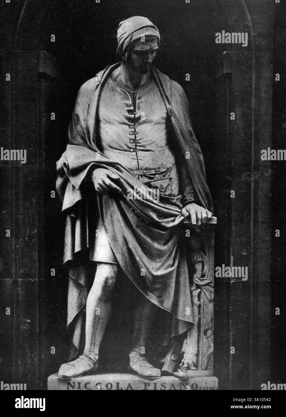 Italian sculptor and architect Nicola Pisano, marble statue, 1200s ...