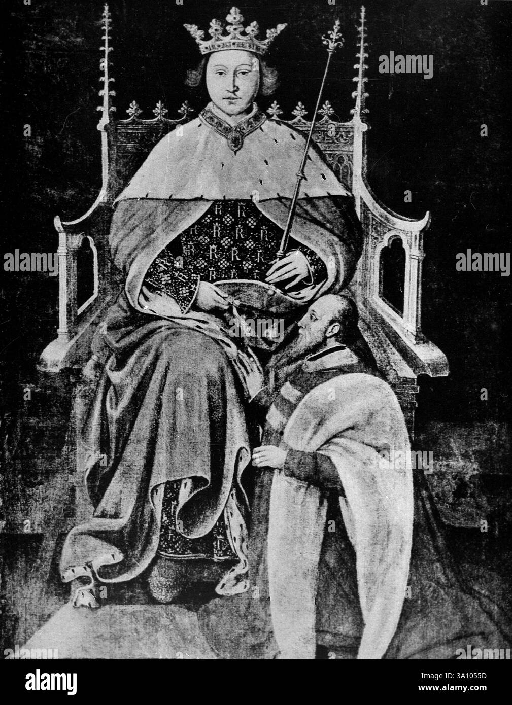 King of England Richard II, aka Richard of Bordeaux, painting 1400s ...