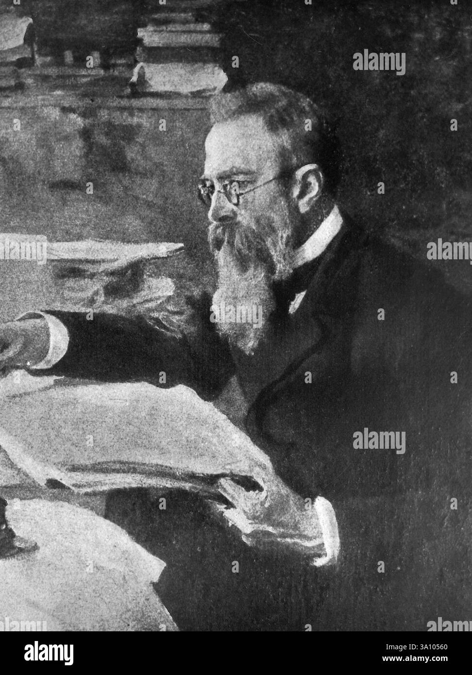 Russian composer Nikolai Rimsky-Korsakov, painting 1800s Stock Photo ...