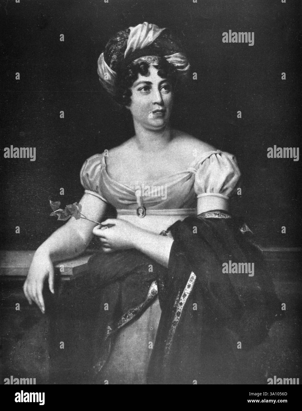 French philosopher Germaine de Stael aka Madame de Stael, painting ...