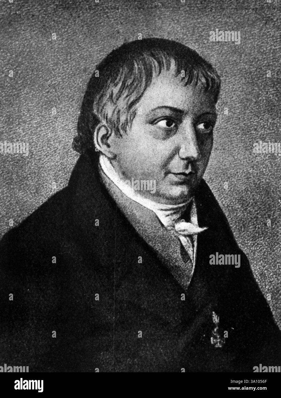 German poet and philosopher Friedrich Schlegel, painting 1800s Stock ...