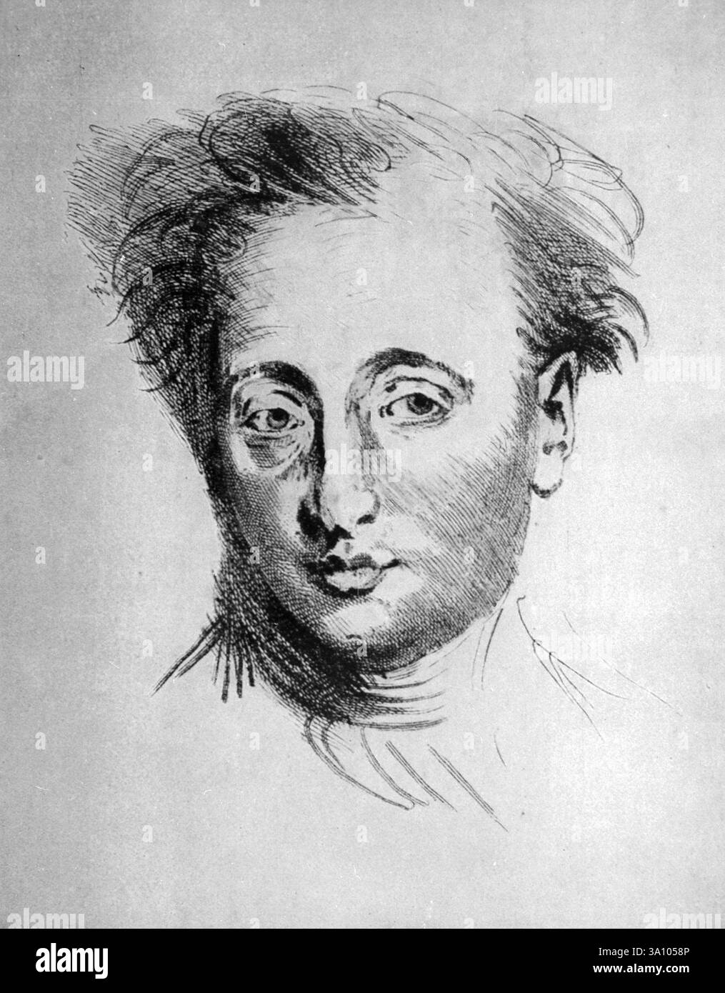 French painter Jean-Antoine Watteau, illustration 1700s Stock Photo - Alamy