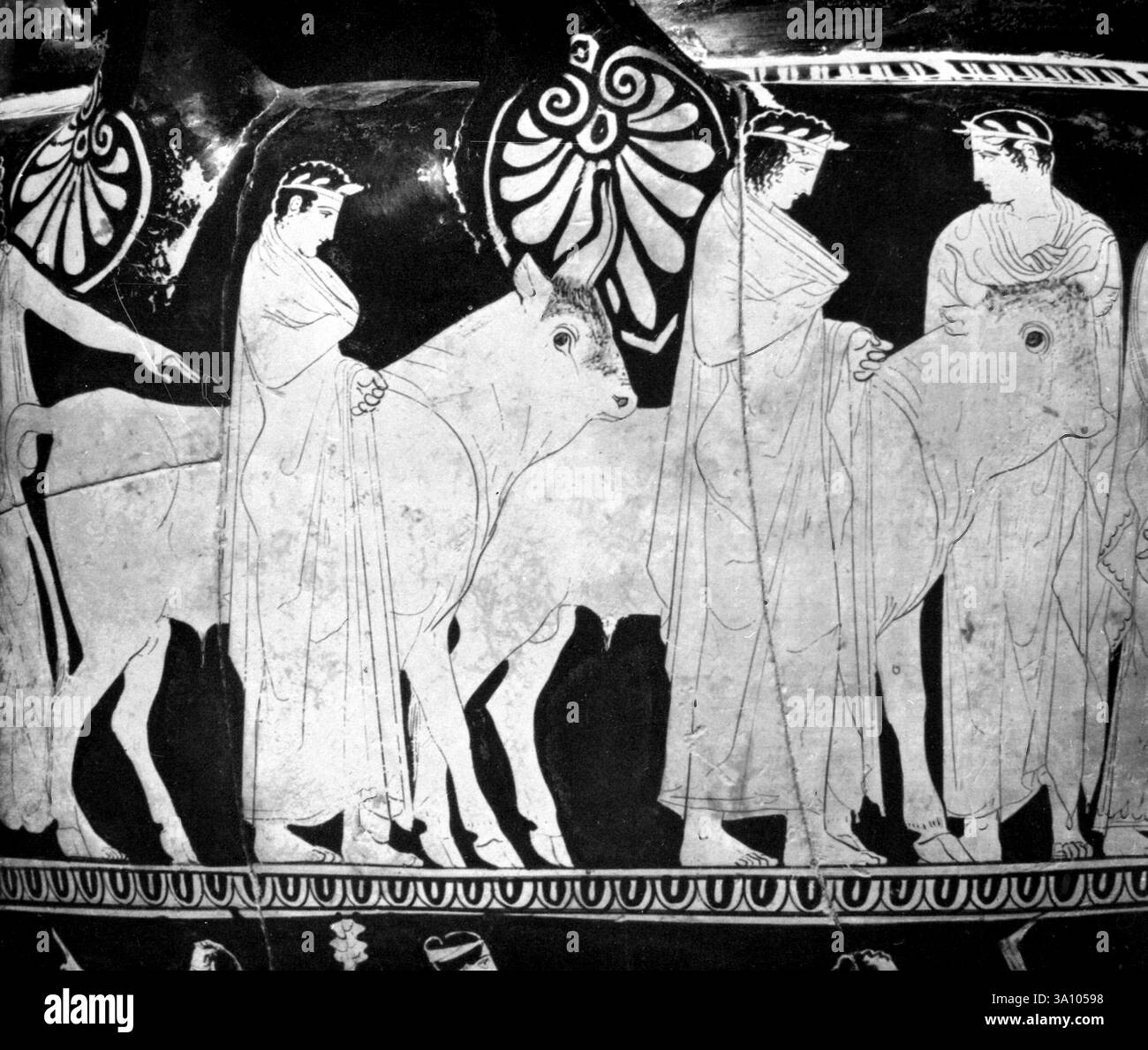 Youths with bulls and sacrificial objects dedicated to Apollo, by ...