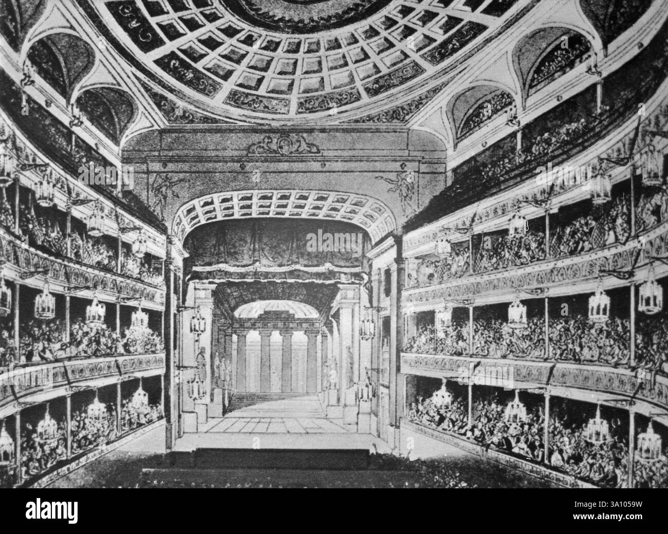 The second theatre at Covent Garden as rebuilt after the fire of 1808 ...