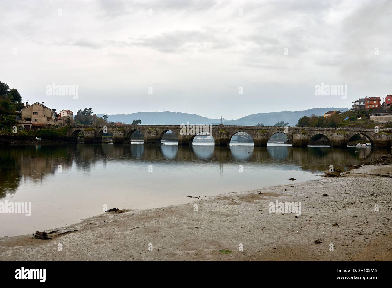 The Ponte Sampaio bridge, dating back to the Middle Ages, gracefully ...