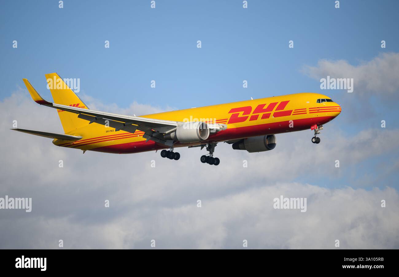 Auckland, New Zealand – March 05 2025: DHL Air VH-FKX Boeing 767-3JHF ...