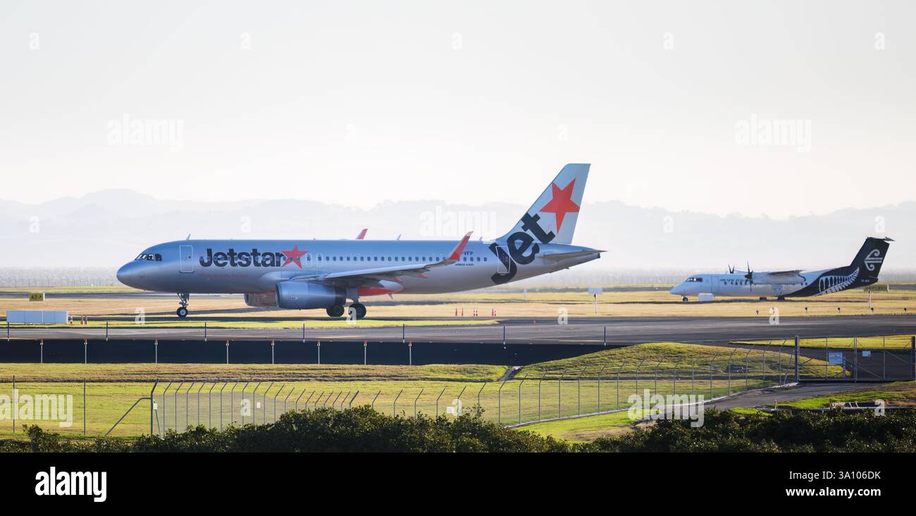 Auckland, New Zealand – March 05 2025: Jetstar Airbus A320 flight and ...