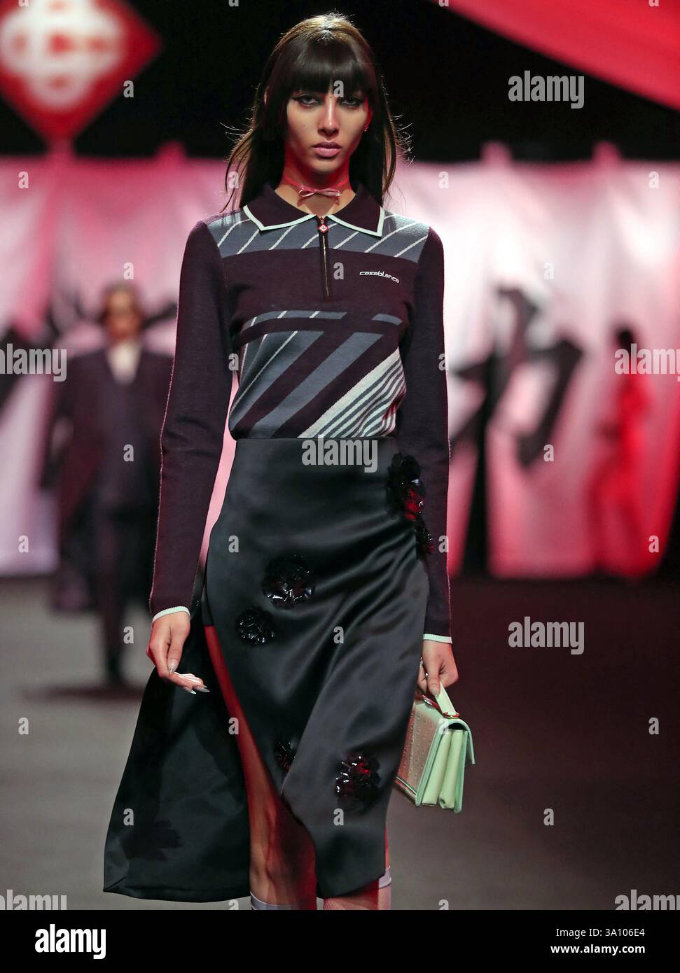 A model walks the runway during the Casablanca Womenswear Fall/Winter ...