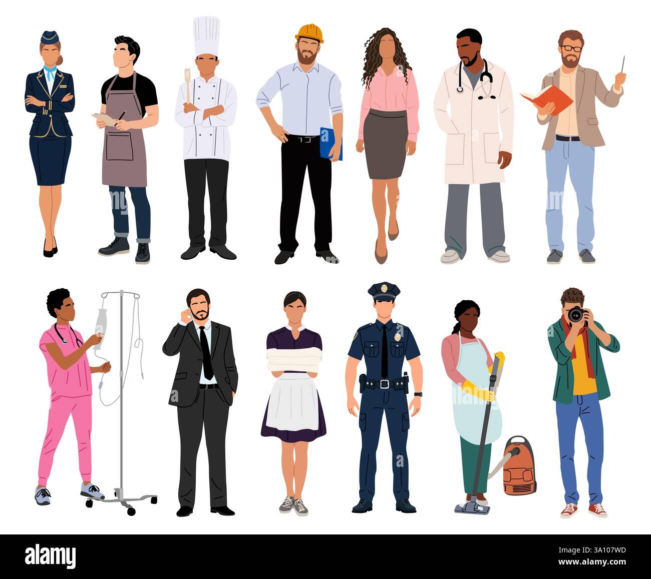 People in various professions Stock Vector Images - Alamy