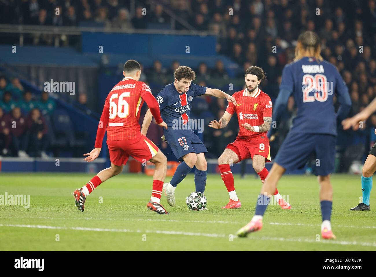 Paris, Paris, France. 5th Mar, 2025. JOAO NEVES of Paris Saint Germain ...
