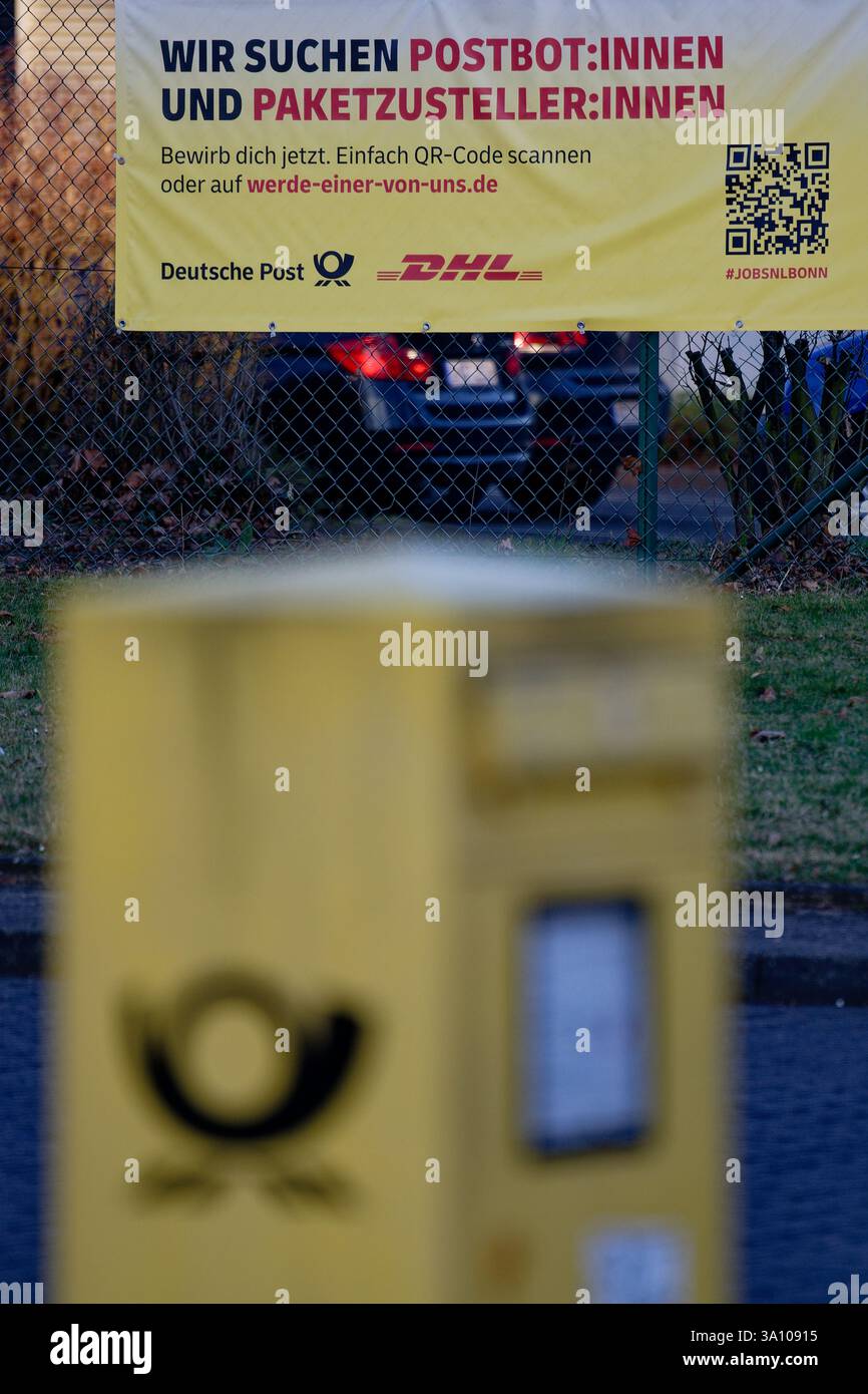 06 March 2025, North Rhine-Westphalia, Cologne: A poster in front of ...