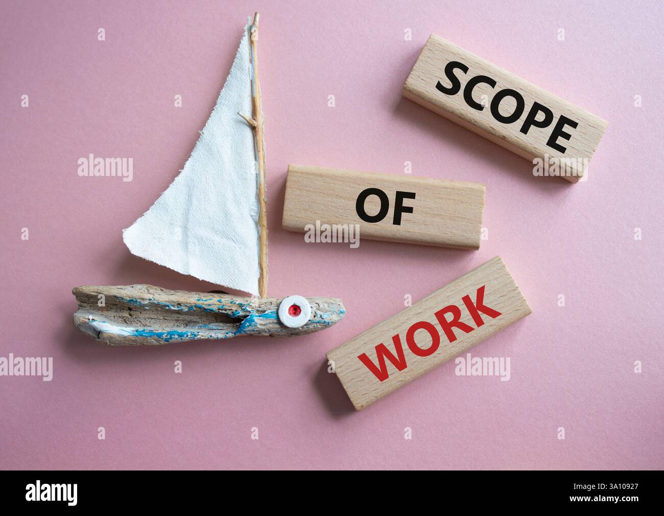 Scope of Work symbol. Concept words Scope of Work on wooden blocks ...