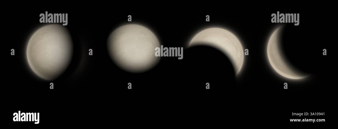 Gibbous moon with clear background Stock Vector Images - Alamy