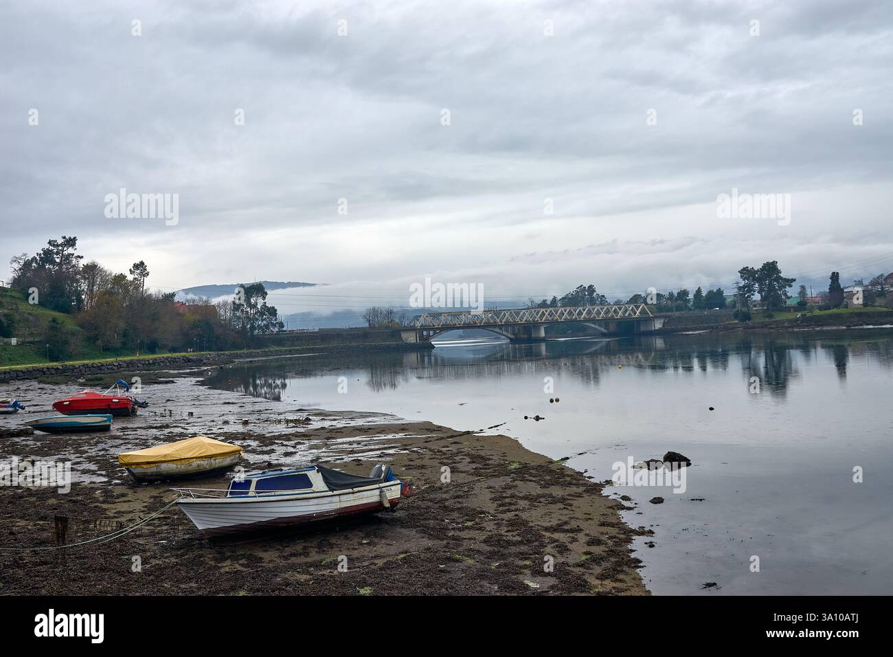 The iron railway bridge of Arcade is a striking industrial structure ...