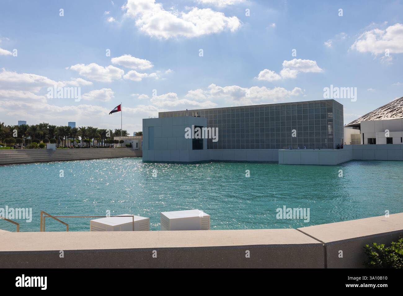 Abu Dhabi, UAE - December 2, 2024: Louvre is art museum located on ...