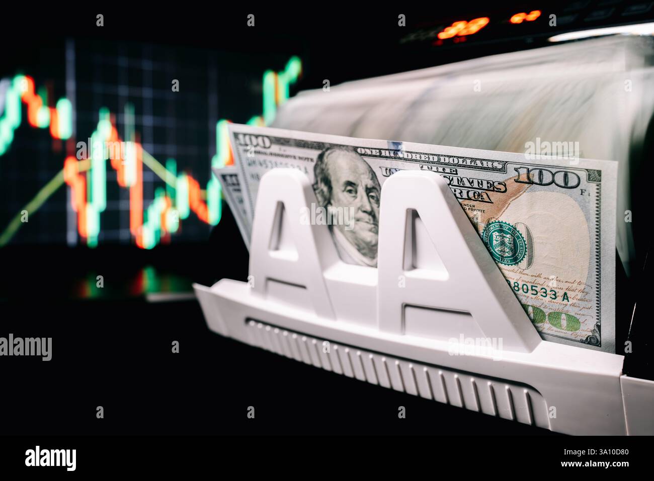 Macro texture banknotes shot close up 100 american dollar bills. Cash ...